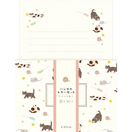 Briefpapier-Set „Katz und Maus“ – Furukawa Shiko, Mino Washi, aus Japan ...