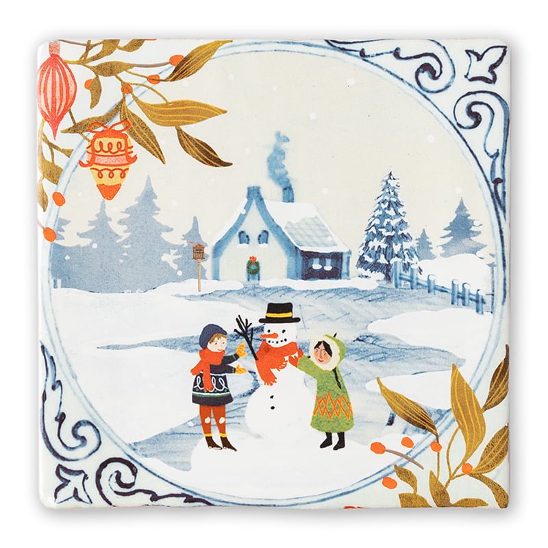 Mister Snowman - Story Tiles - 10cm x 10cm – Nauli