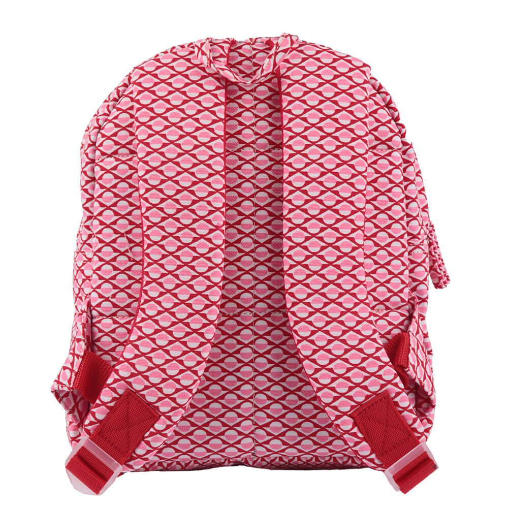 Kindergarten- Rucksack mit grafischem Muster in rosa und rot – Nauli